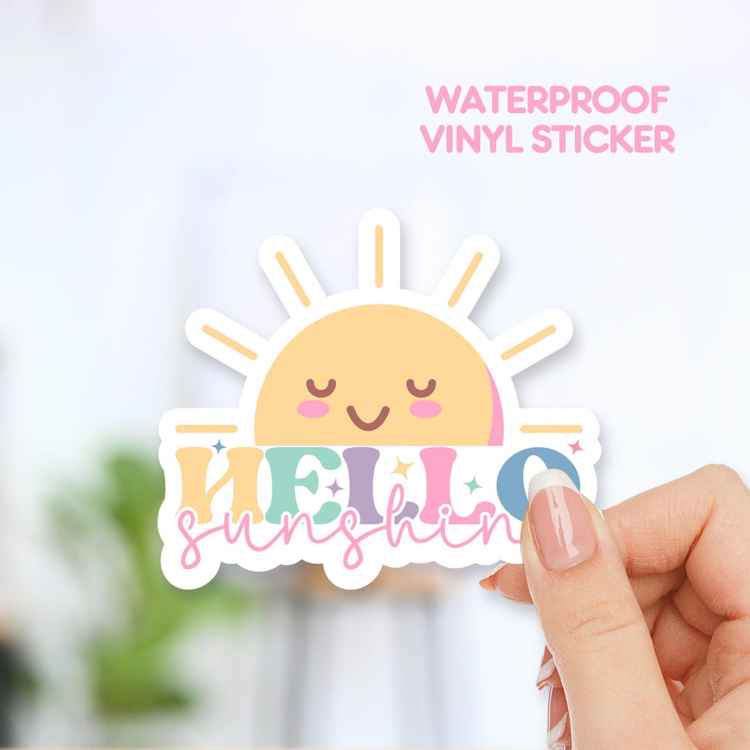 Waterproof Vinyl Sticker Book Lovers Sticker Cute Inspirational Hello ...
