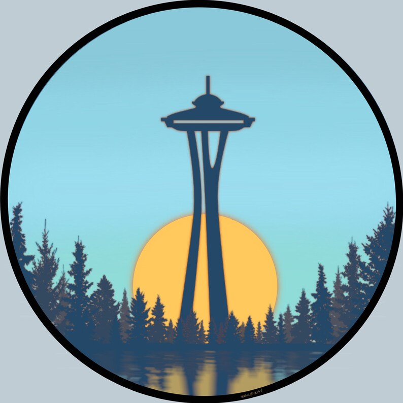 Seattle Space Needle Sticker - Etsy