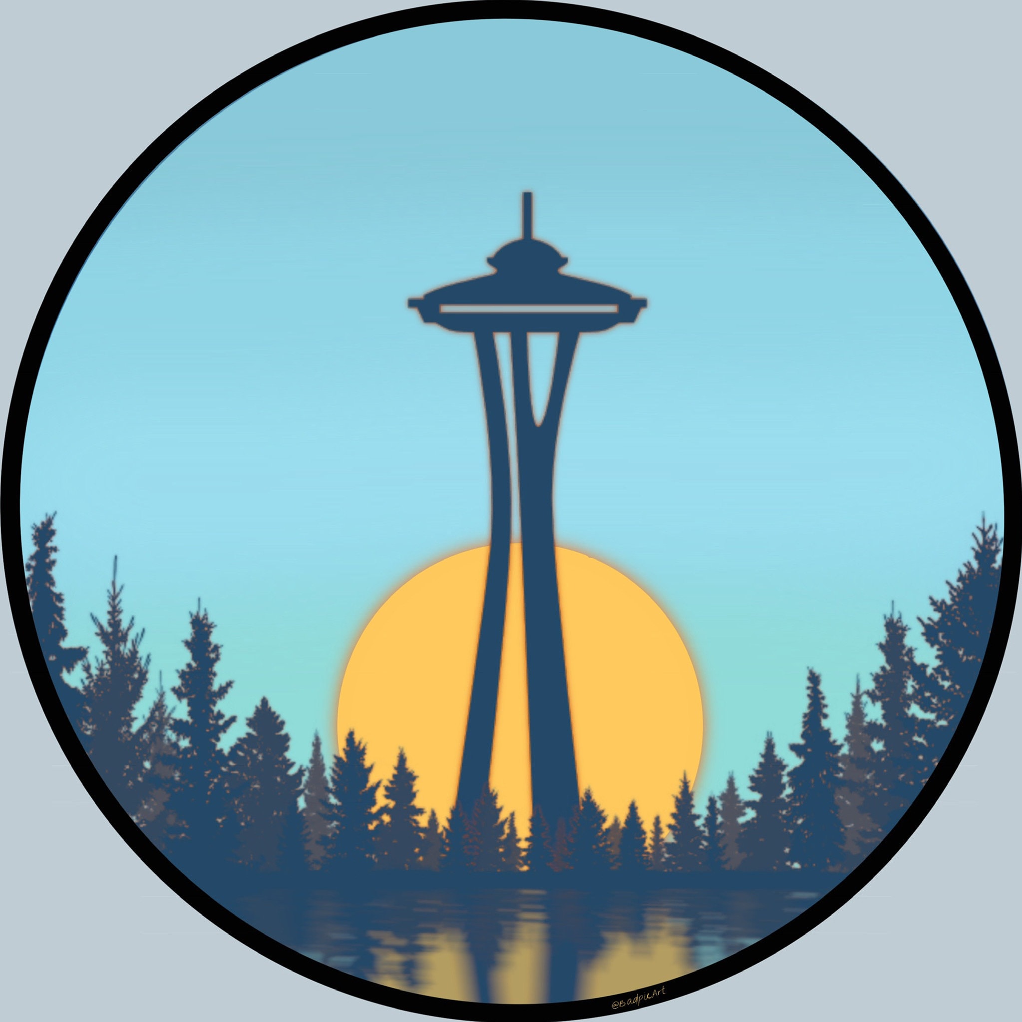 Seattle Space Needle Sticker - Etsy