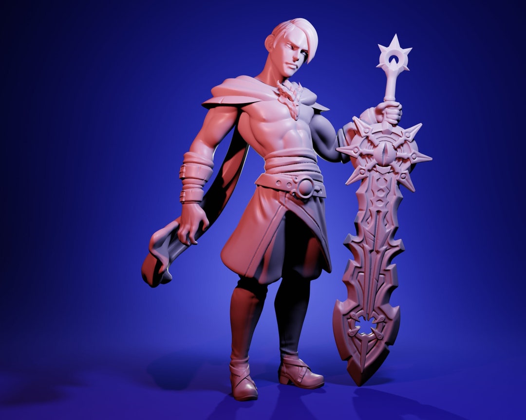Norben, Darkblade Fighter | 32 Mm Resin Miniature | Twin Goddess ...