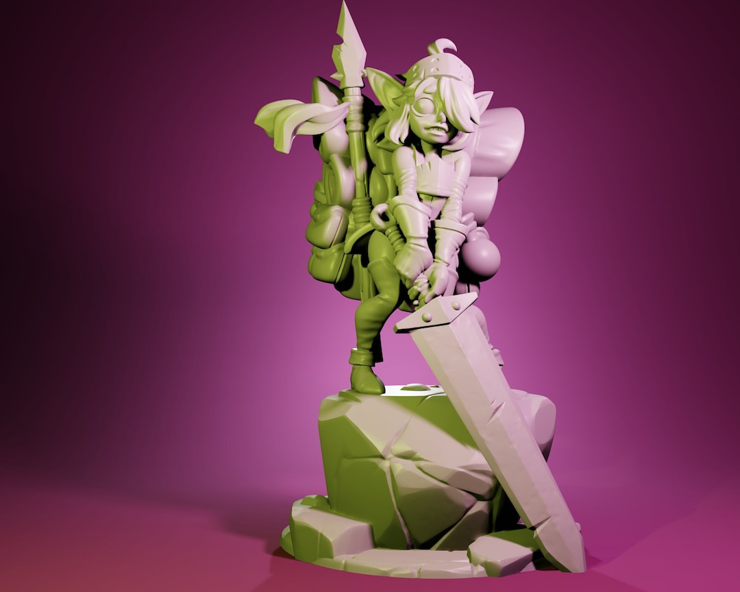 Cherry, Goblin Fighter | 32 Mm or 150 Mm Resin Miniature | Twin Goddess Miniature - Etsy