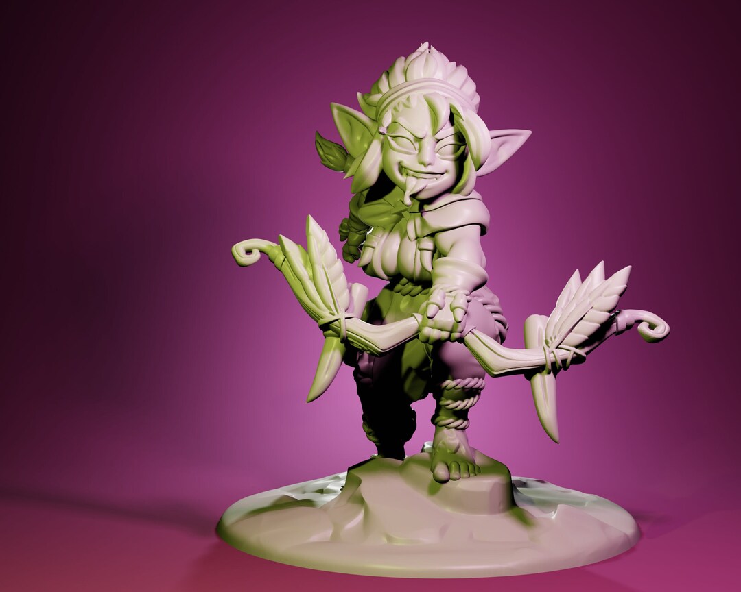 Stick, Goblin Ranger | 32 Mm or 75 Mm Resin Miniature | Twin Goddess ...