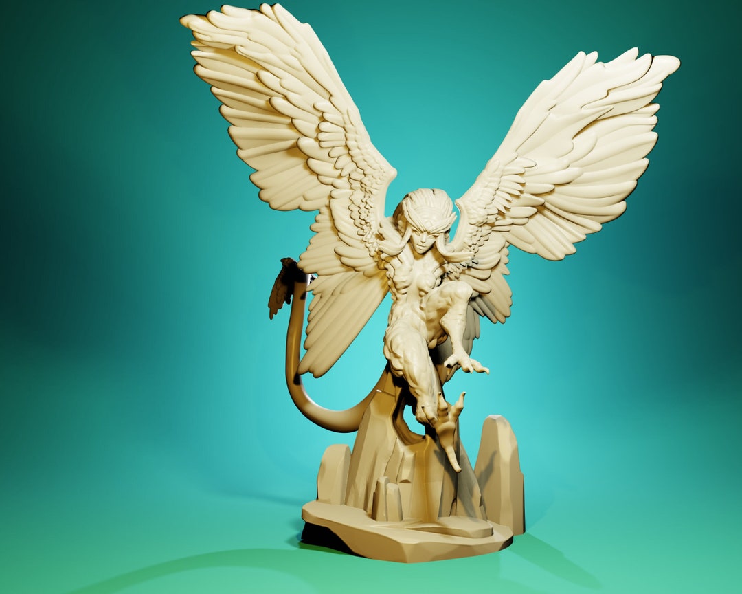Pteryx, Harpy Queen 32 Mm Resin Miniature Twin Goddess Miniatures - Etsy