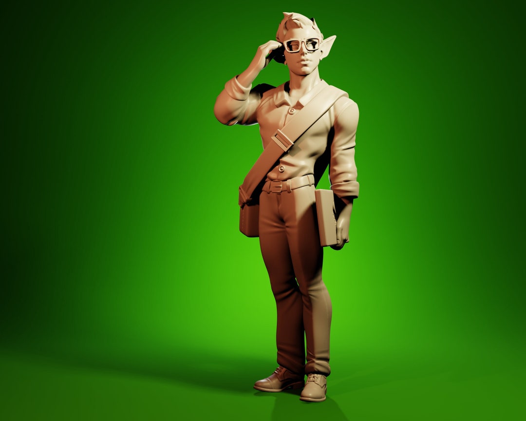 Asciilyan, Elf Programmer 32 Mm Resin Miniature Twin Goddess Miniatures ...