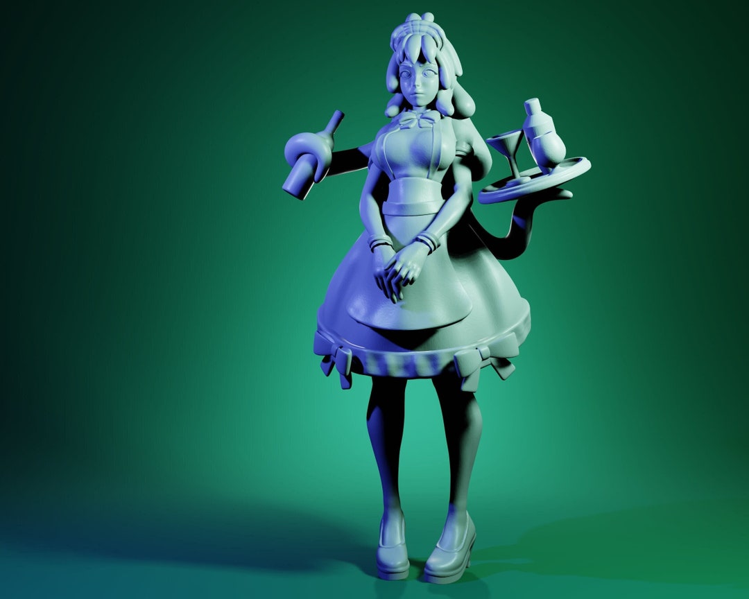 Goolia Slime Maid 28 Mm or 32 Mm Resin Miniature Lavender - Etsy