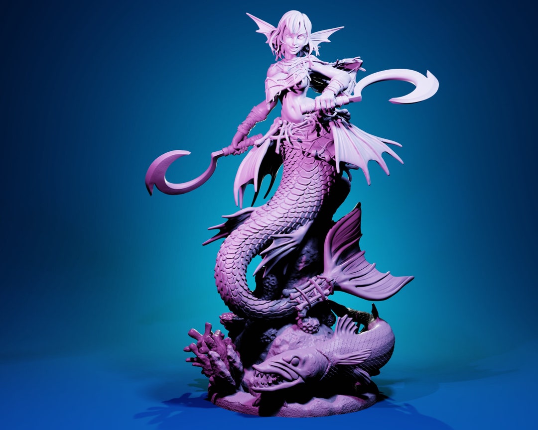 Marin, Mermaid Assassin | 35 Mm or 54 Mm Resin Miniature | Ronin Arts ...