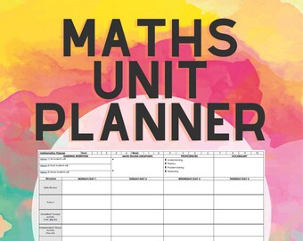 Maths Unit Planner - Etsy