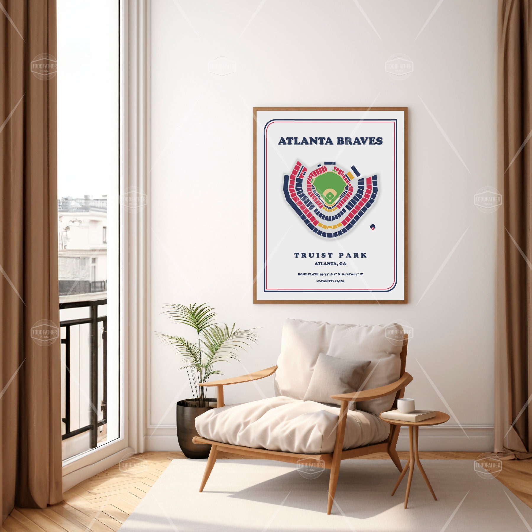 Atlanta Braves, Truist Park Stadium Map, Download & Print - Etsy