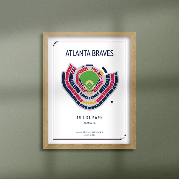 Baseball Park Map - Etsy