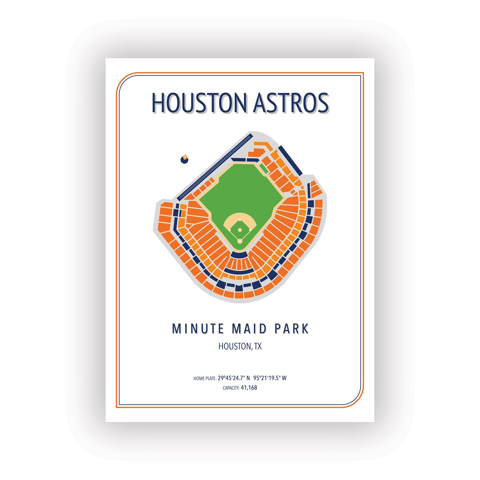 Houston Astros, Minute Maid Park, Stadium Seating Map, Download & Print ...