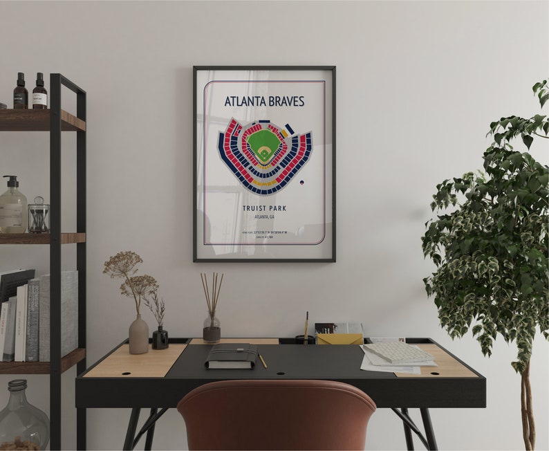 Atlanta Braves Truist Park Stadium Map Download & Print - Etsy