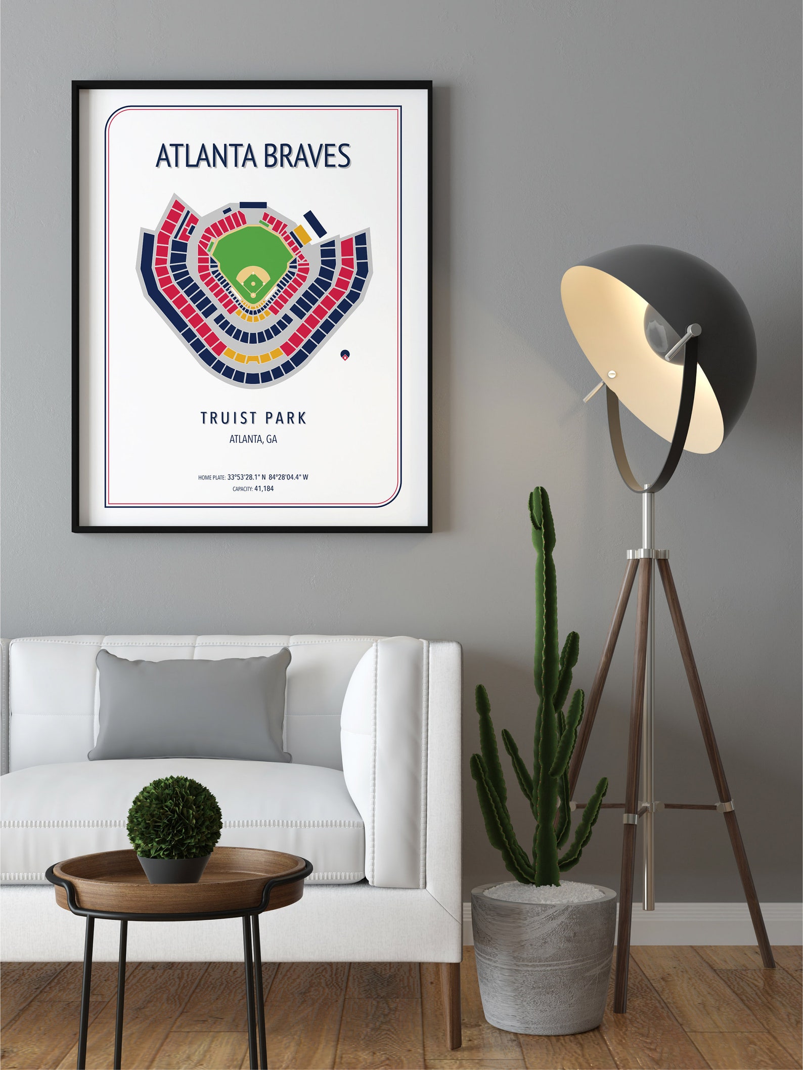 Atlanta Braves Truist Park Stadium Map Download & Print - Etsy