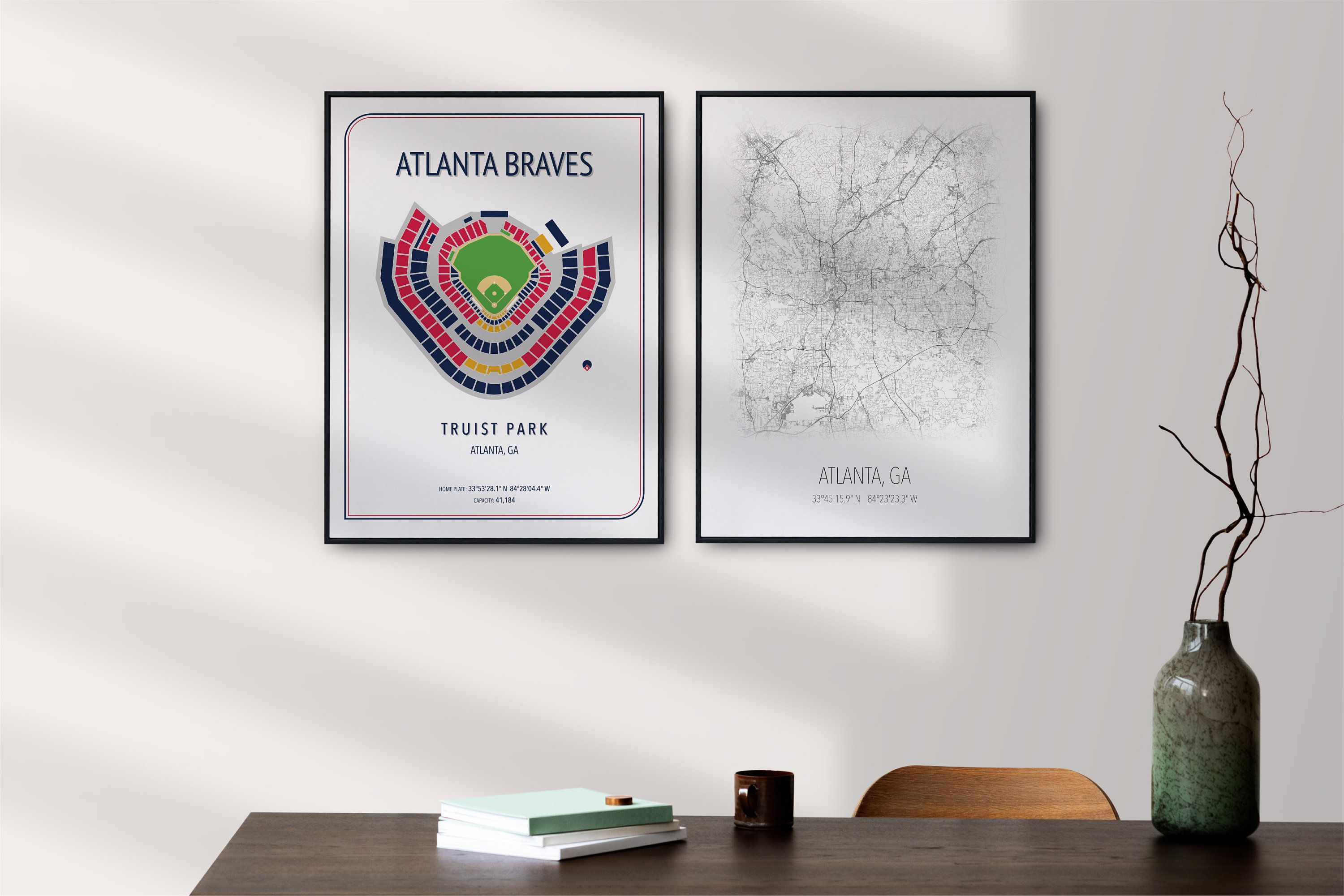 Atlanta Braves Truist Park Stadium Map Download & Print - Etsy