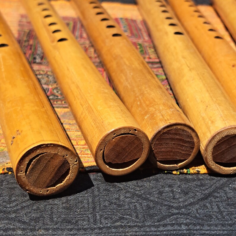 Set of 6 Handmade Bamboo Flute Recorder Thailand - Etsy