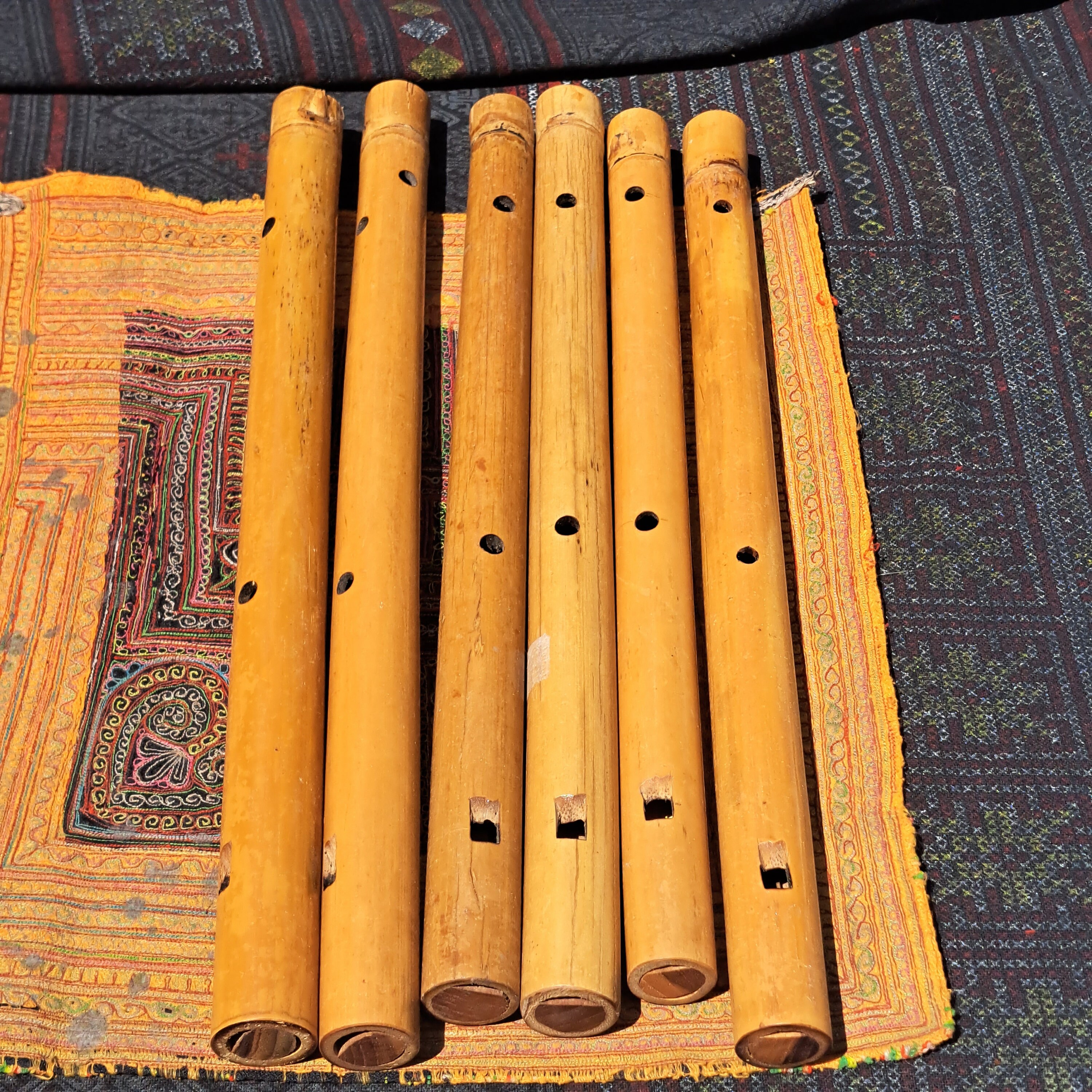 Set of 6 Handmade Bamboo Flute Recorder Thailand - Etsy