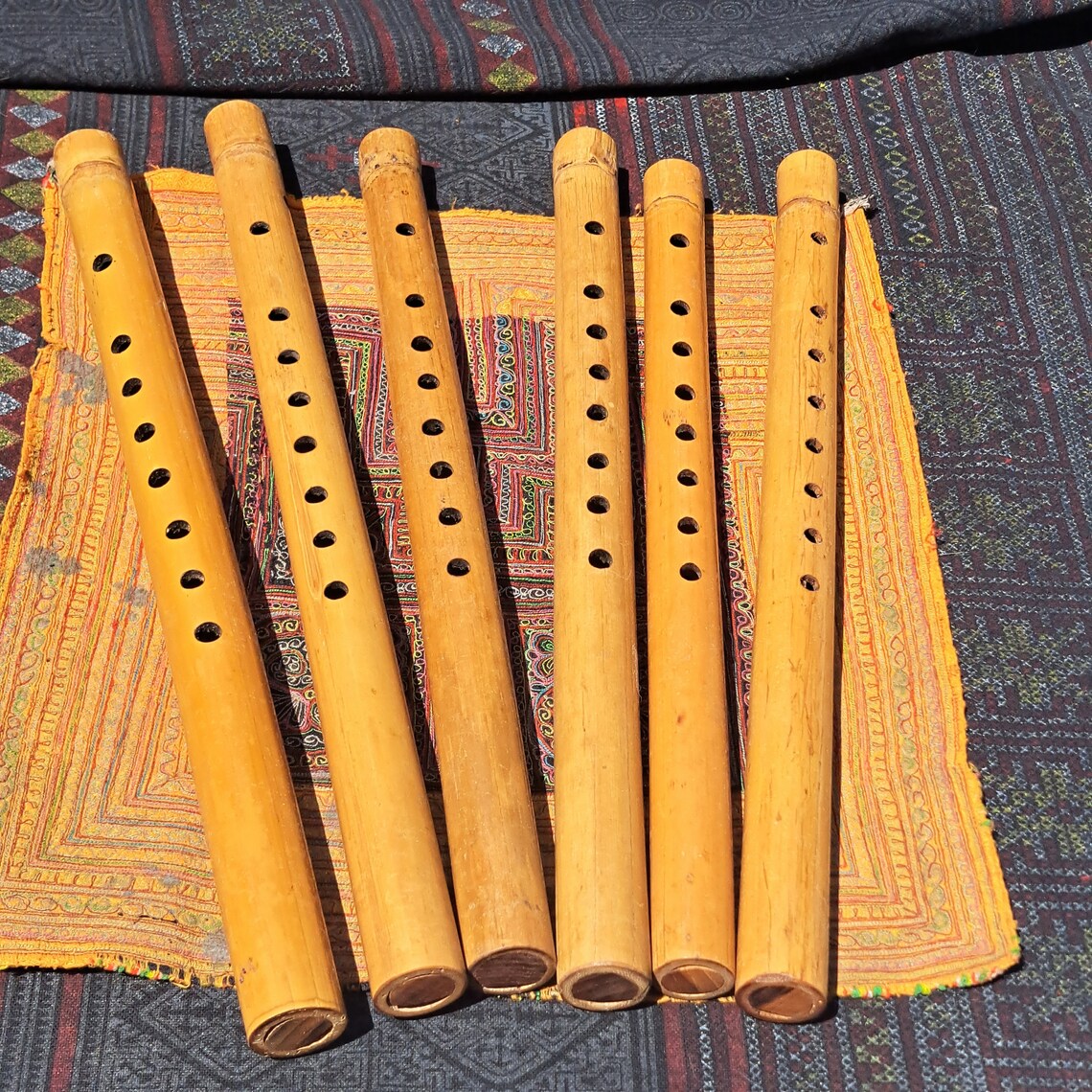 Set of 6 Handmade Bamboo Flute Recorder Thailand - Etsy