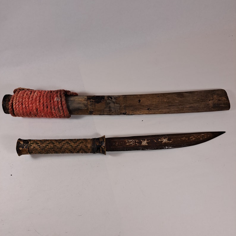 Burmese / Thai Daah Antique Short Sword With Sheath - Etsy