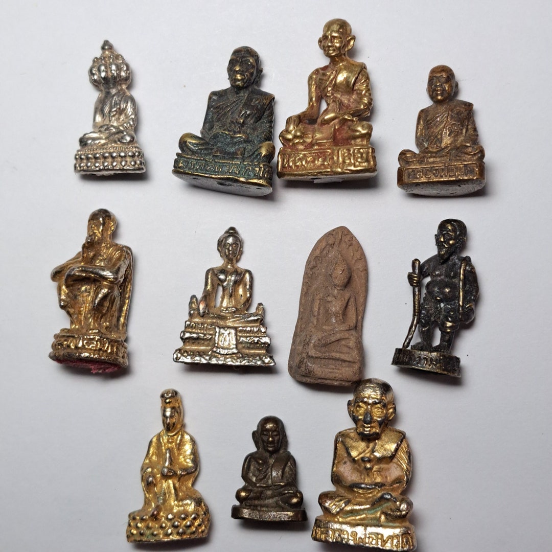 Tiny Miniature Statues the Buddha and Monks Group of 11 One of A Kind ...