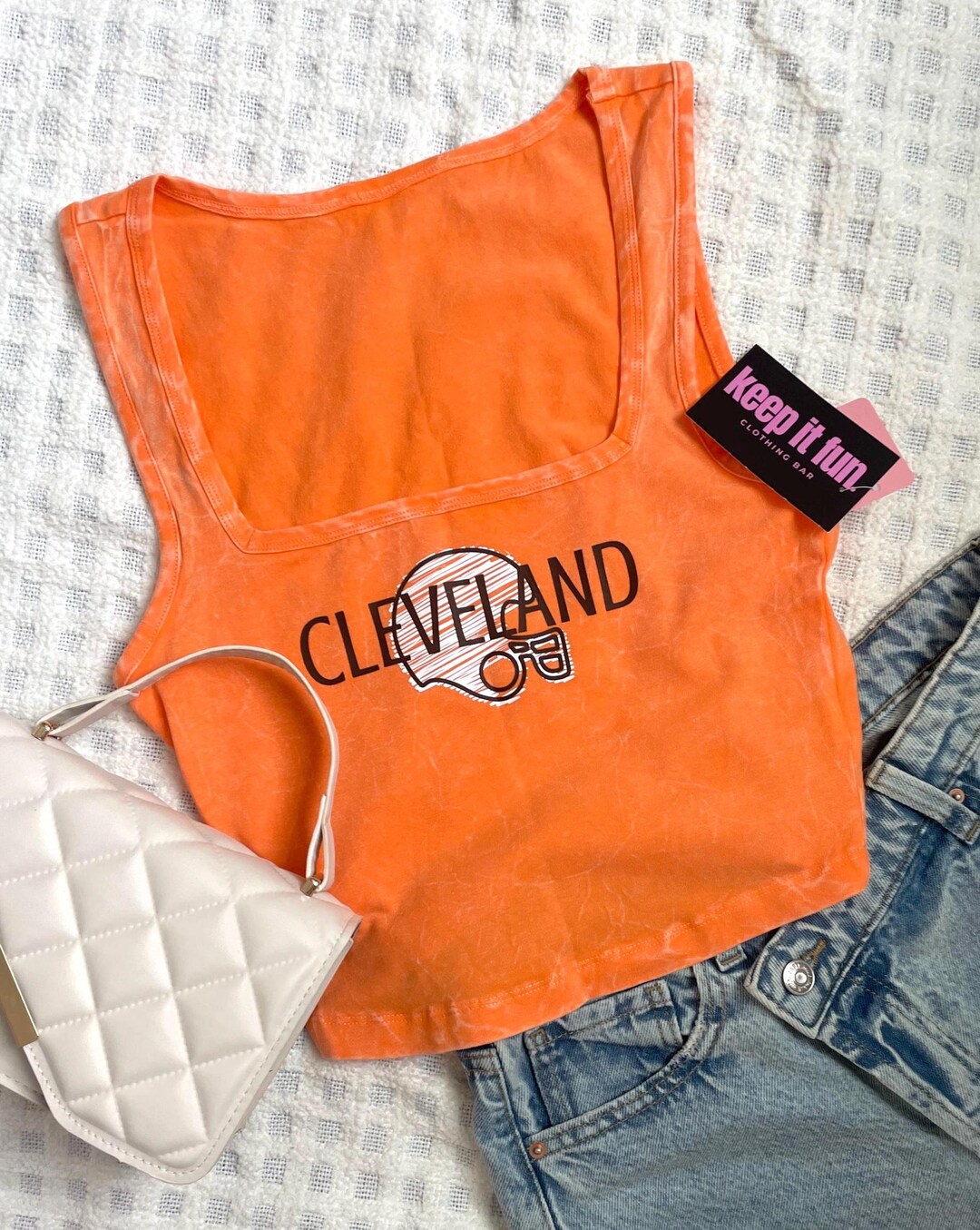 Cleveland Browns Crop Top; Browns Tank; Cute Browns Apparel; Browns ...