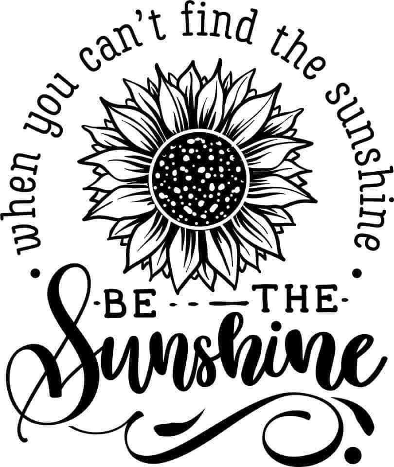 When You Can't Find the Sunshine Be the Sunshine Sunflower SVG - Etsy