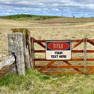 Custom Metal Sign, Vintage Personalized Sign Weatherproof With Text ...
