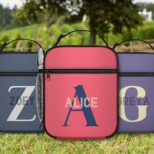 Personalized Lunch Box, Custom Lunch Bag for Women Men Adults With Name ...