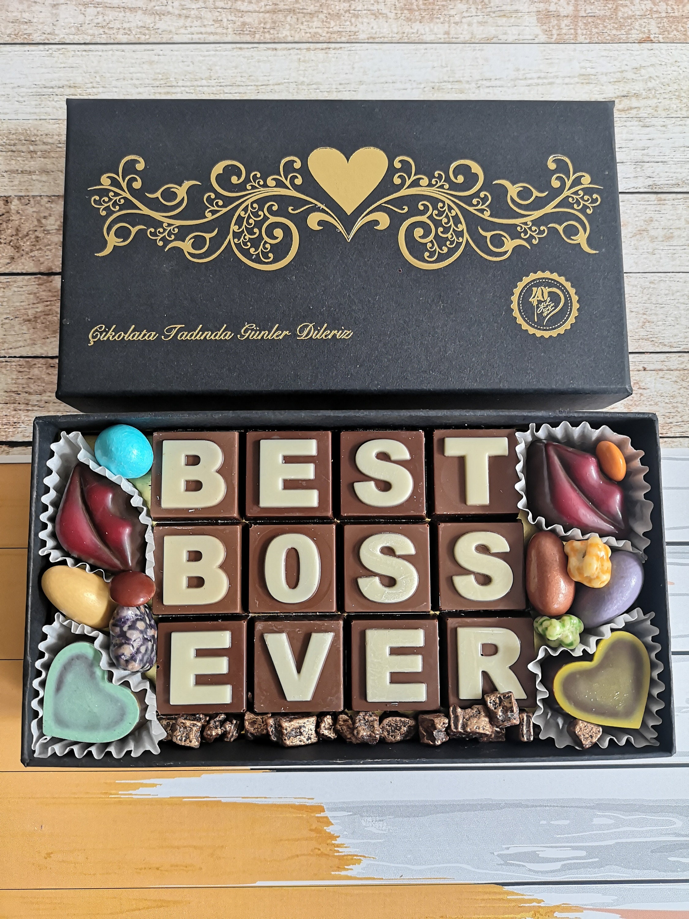 Best Boss Ever Letters for Chocolate Thank You Gift Box Appreciation ...
