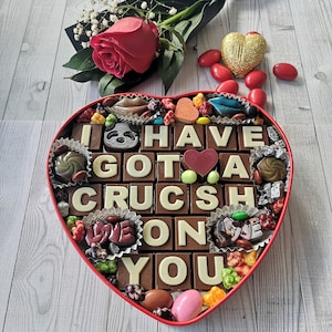 Custom Love Chocolate Box, Personalized Chocolate Gift, Valentines Gift ...