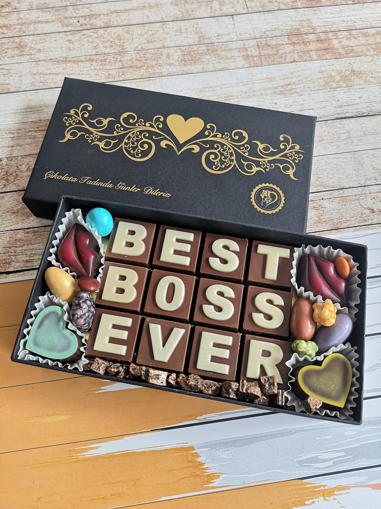 Best Boss Ever Letters for Chocolate Thank You Gift Box Appreciation ...