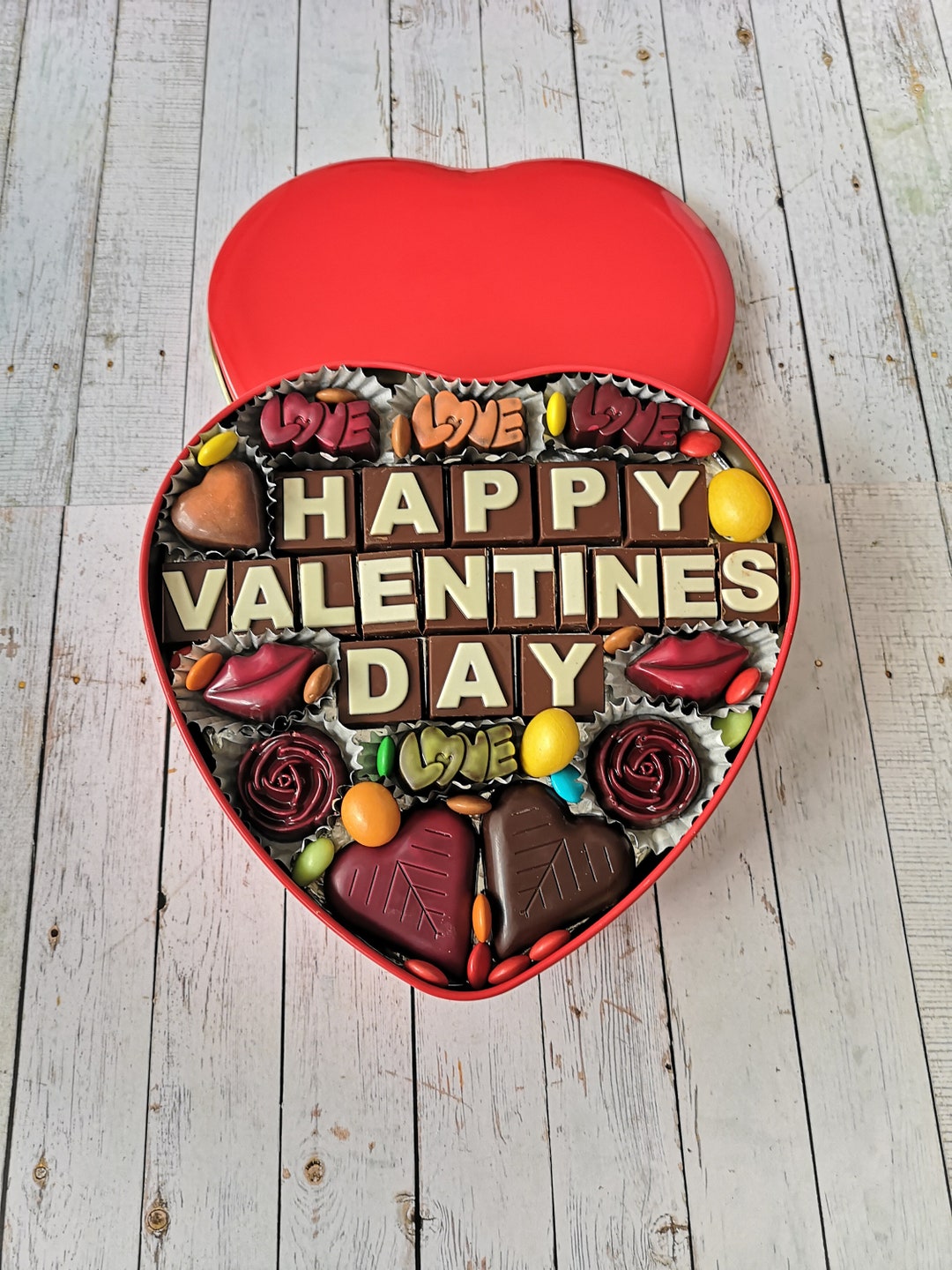 Happy Valentines Day Chocolate Box, Custom Love Chocolate Box ...