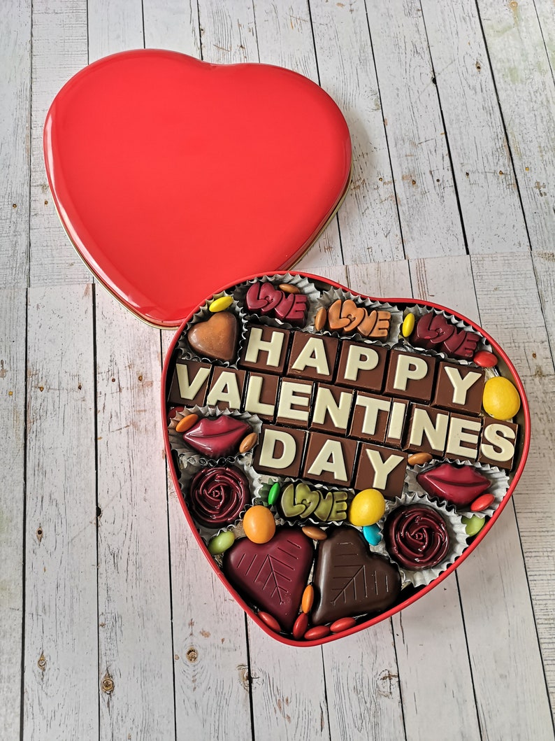 Happy Valentines Day Chocolate Box, Custom Love Chocolate Box ...