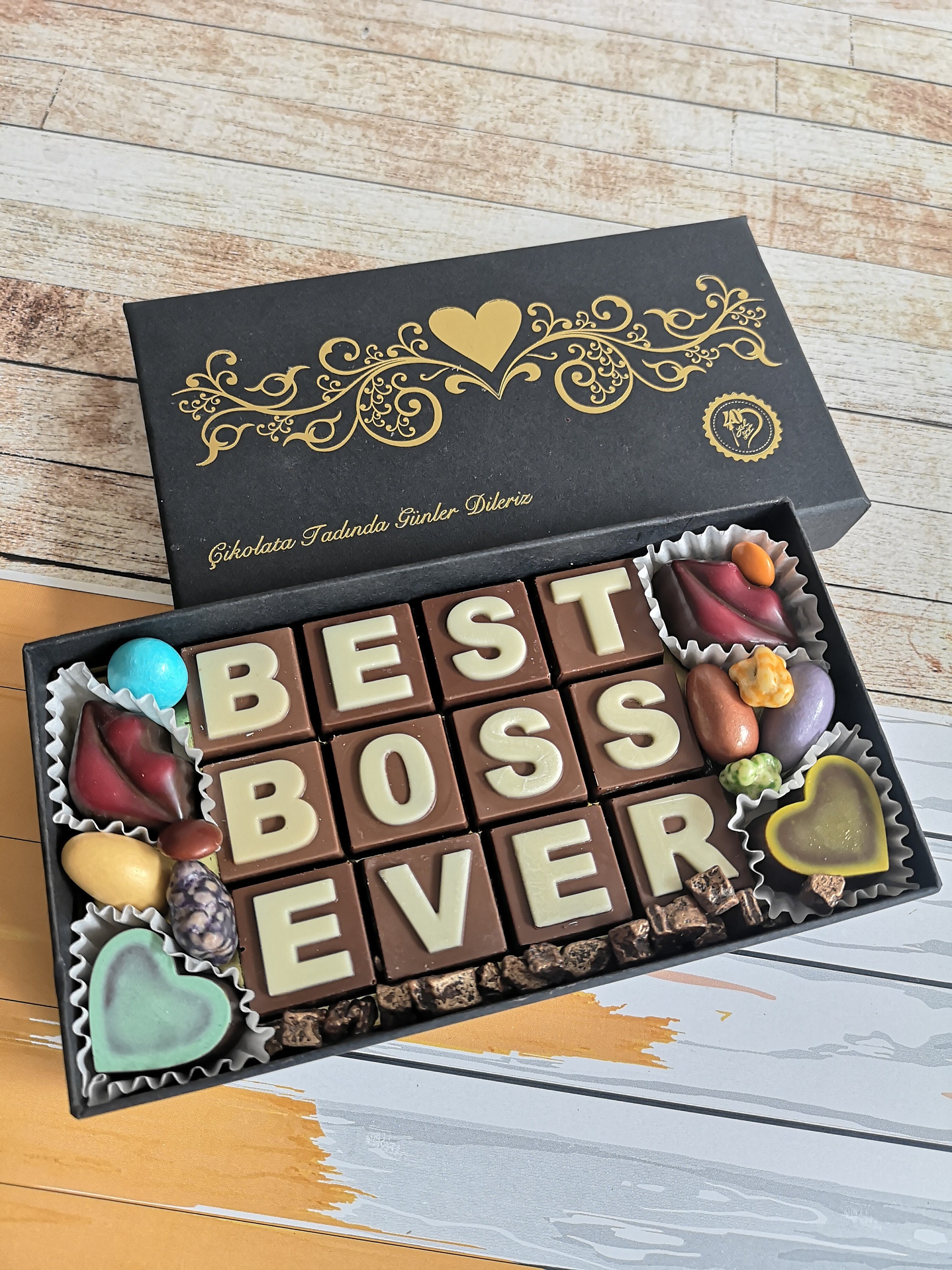 Best Boss Ever Letters for Chocolate Thank You Gift Box Appreciation ...