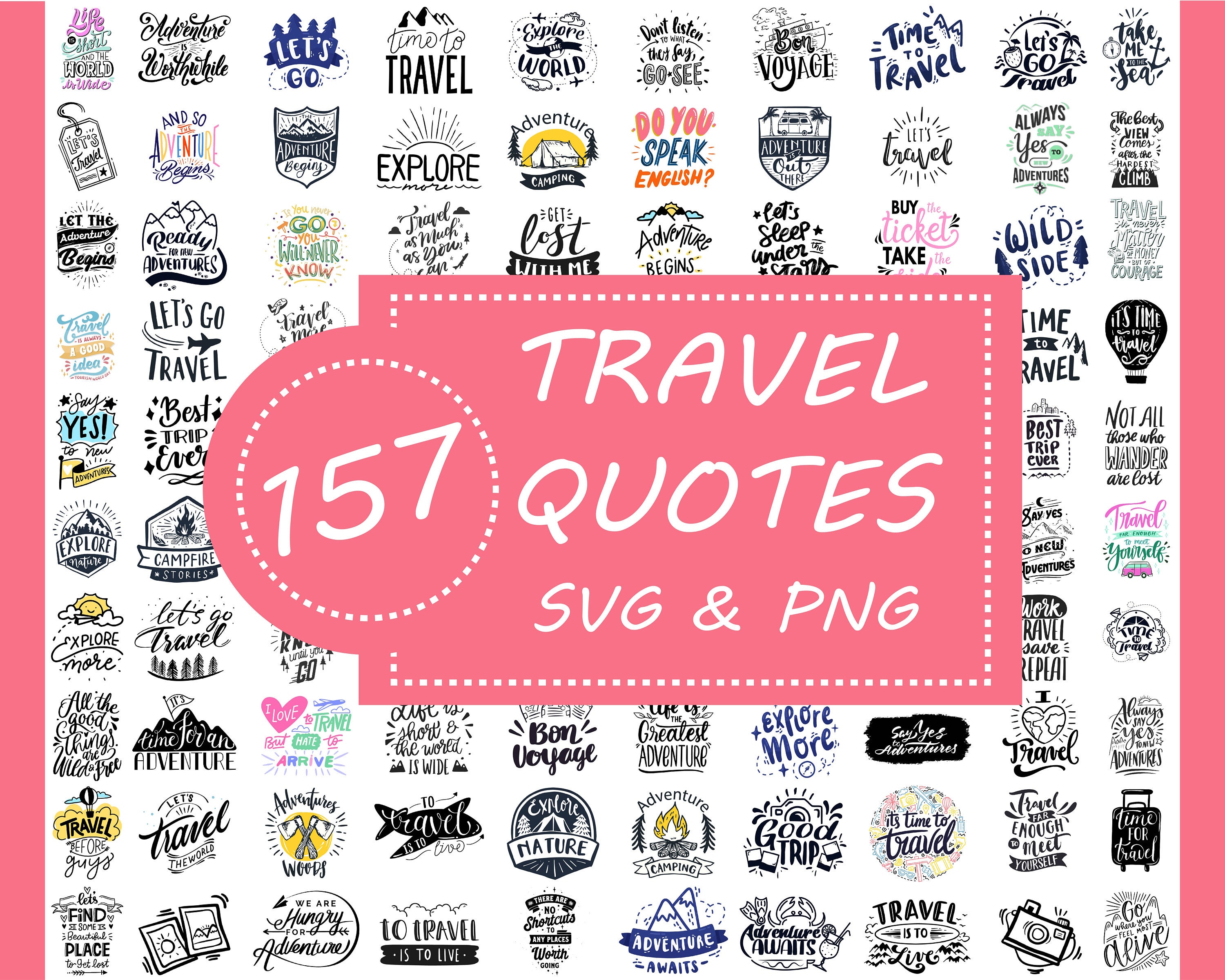 157 Travel SVG Bundle Travel Quotes SVG Files Vacation Svg - Etsy Canada