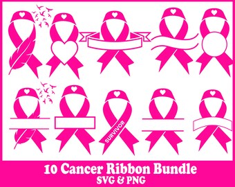 Split Cancer Ribbon Png - Etsy