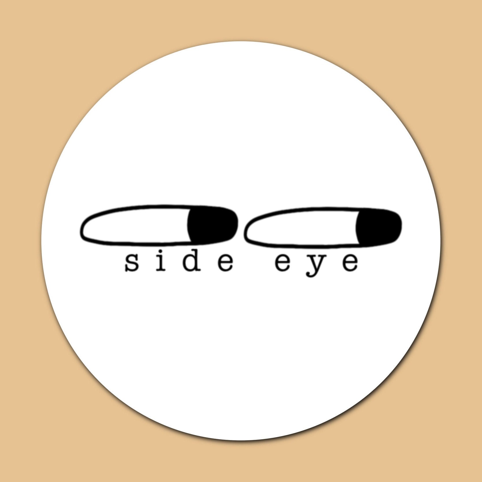 Side Eye Sticker or Button - Etsy