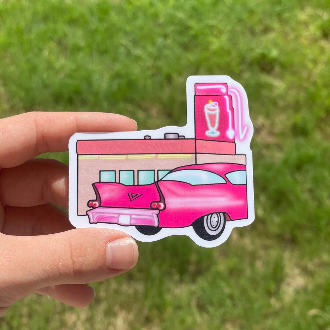 Car & Diner Sticker - Etsy