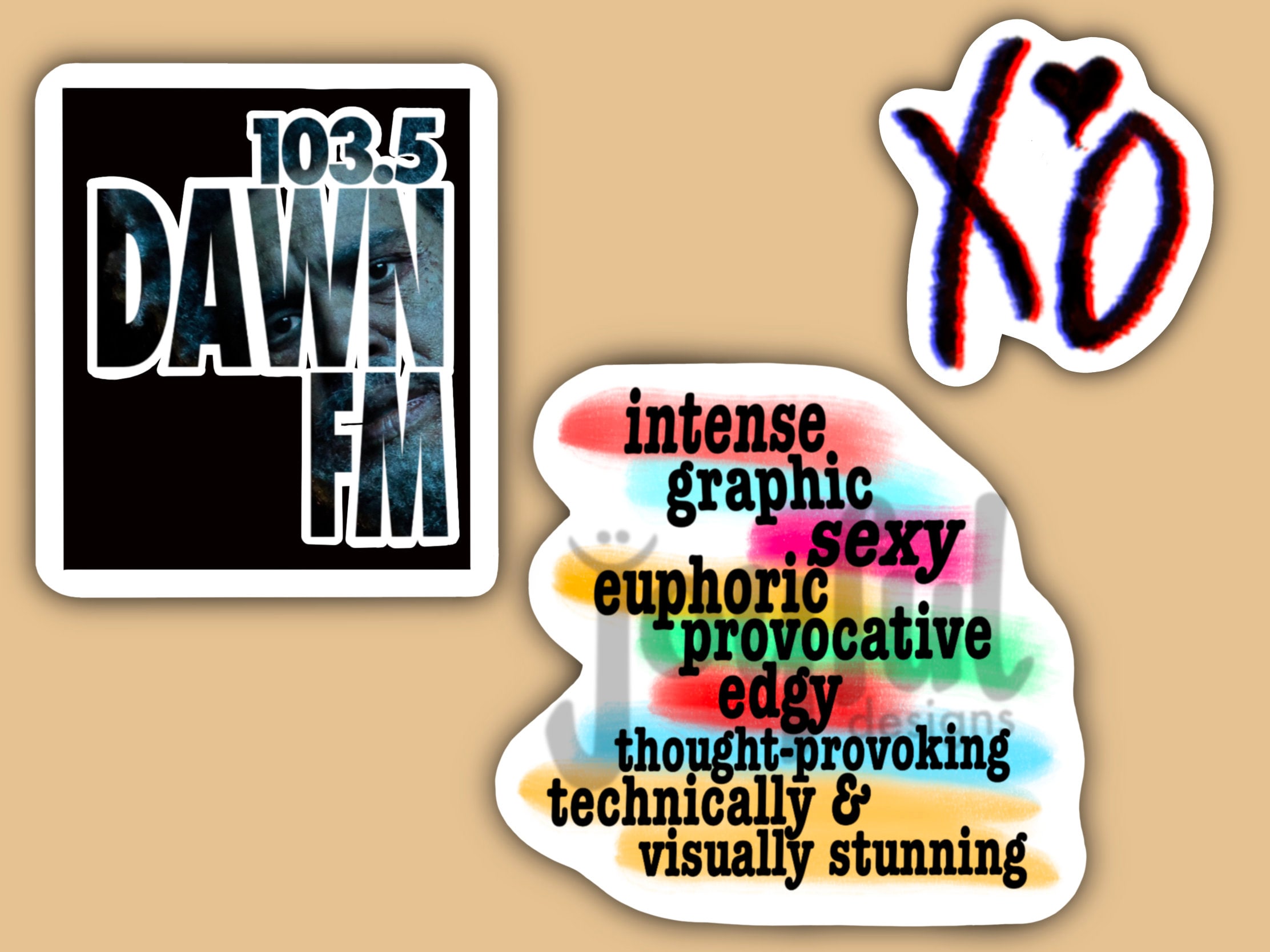 The Weeknd Dawn FM Sticker Sheet - Etsy