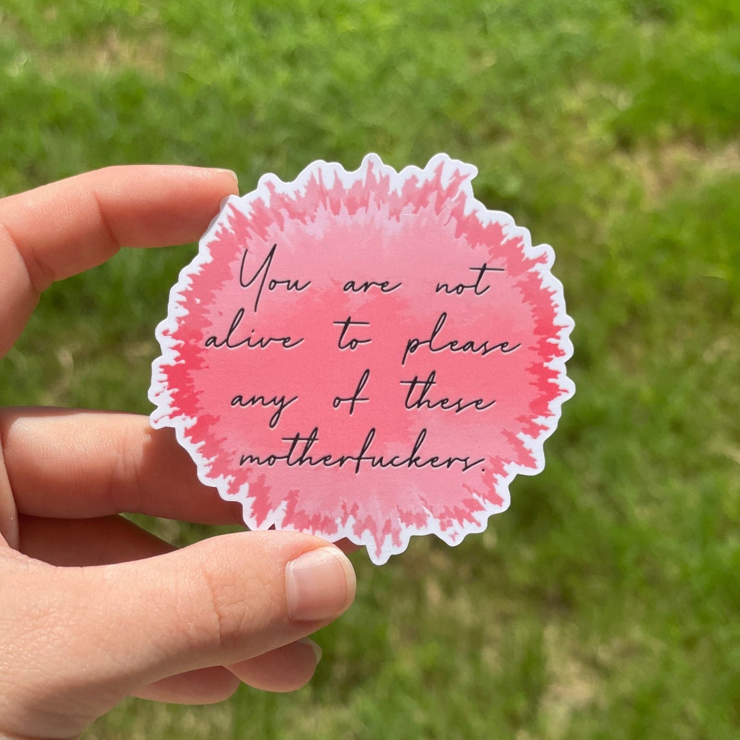 You Are Not Alive to Please Any of These Motherf***ers Sticker - Etsy