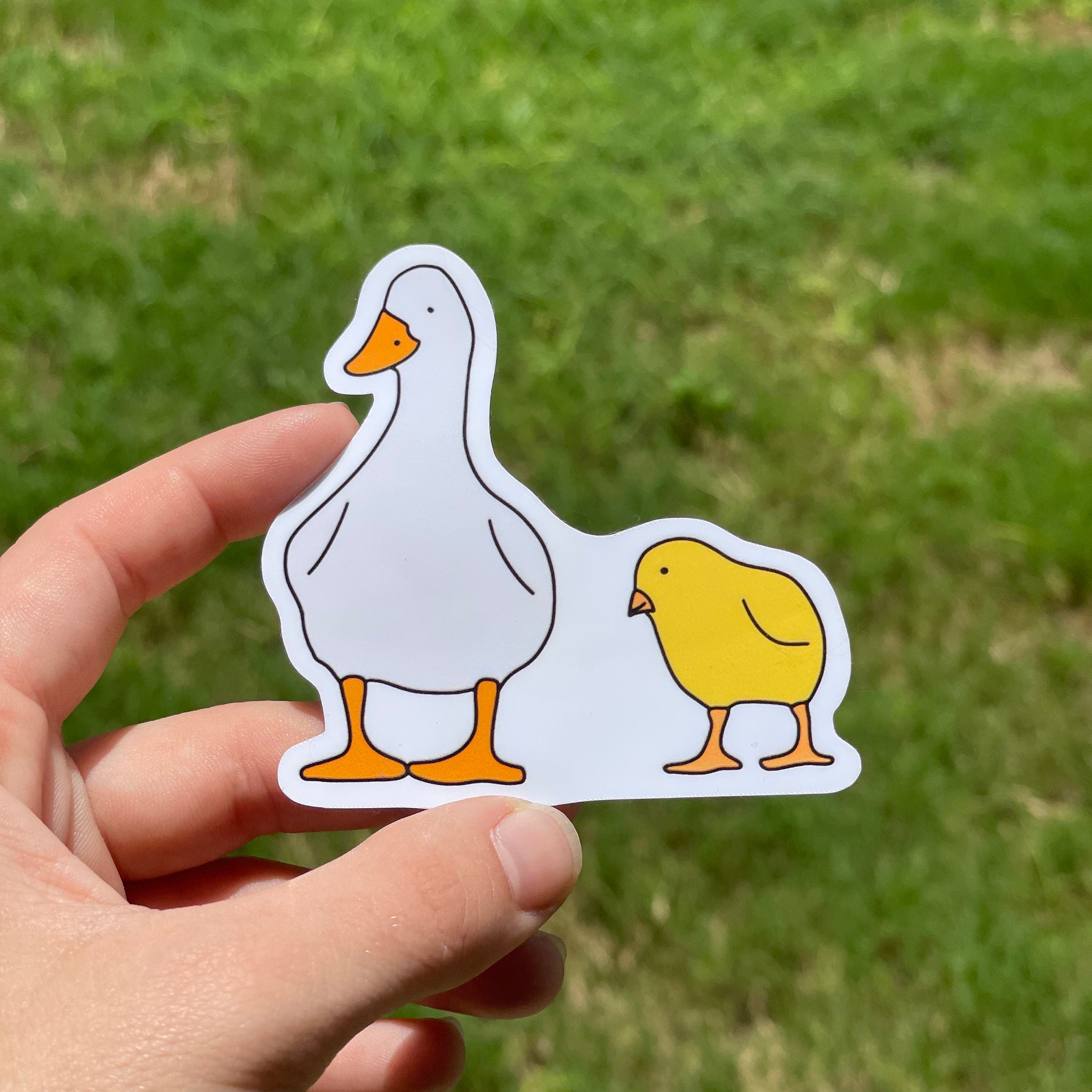 Duck and Chick Sticker - Etsy