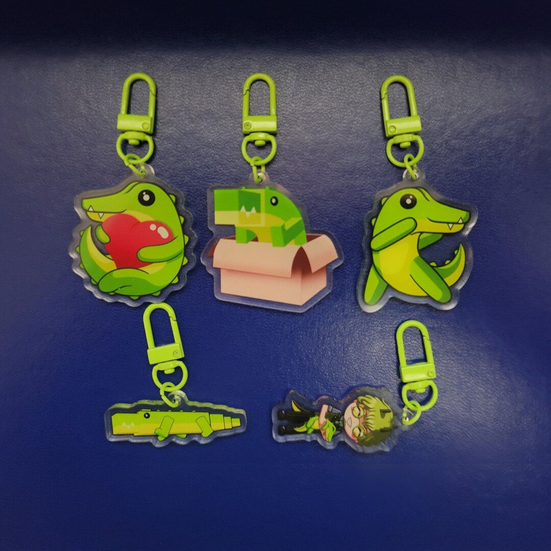 Croco and Cubo 2in Acrylic Keychains - Crocodile Keychain - Etsy