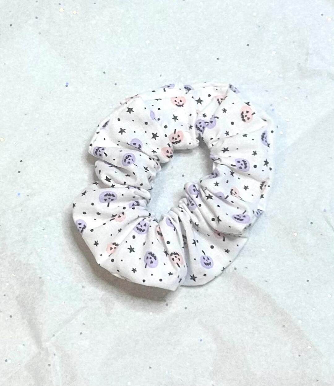 Pastel Halloween Scrunchie | Purple and Orange - Etsy