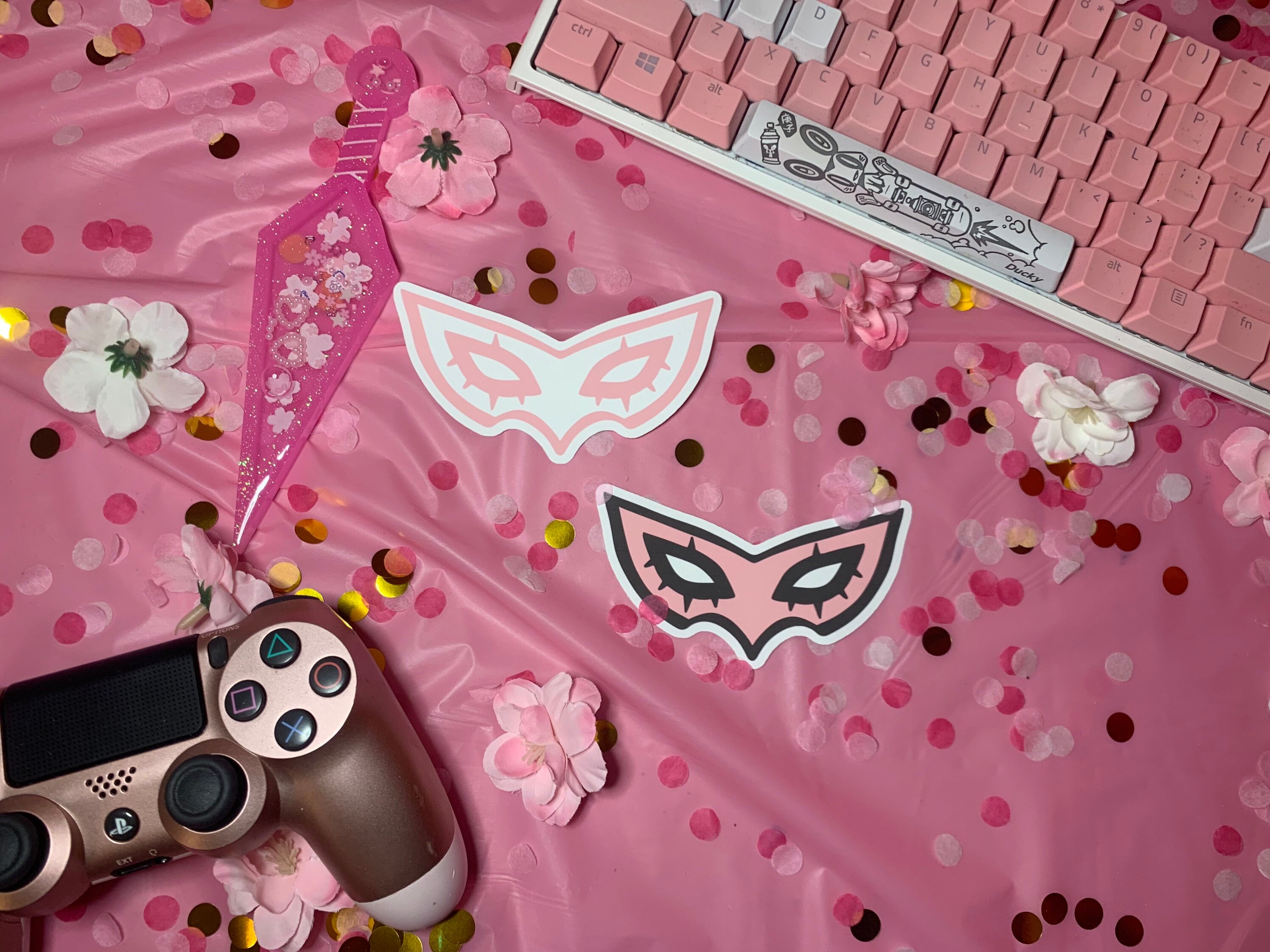 Pink Joker Persona 5 Masks Matte Water-resistant Sticker - Etsy