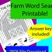 Farm Word Search, Farm Printable, Farm Wordsearch, Printable Word ...