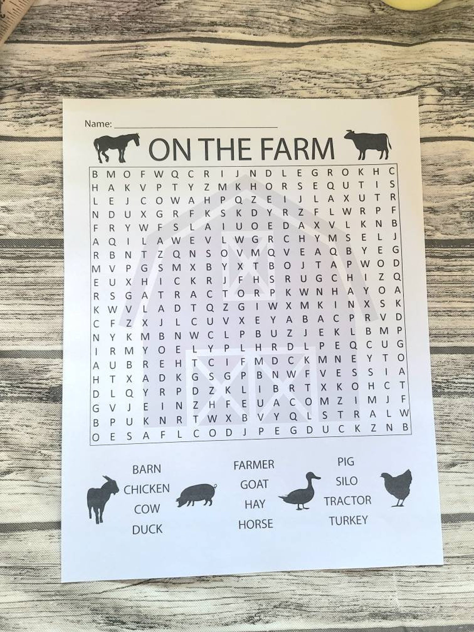 Farm Word Search, Farm Printable, Farm Wordsearch, Printable Word ...