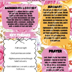 Genesis Bible Study Tip Ins Printable (digital Download) - Etsy