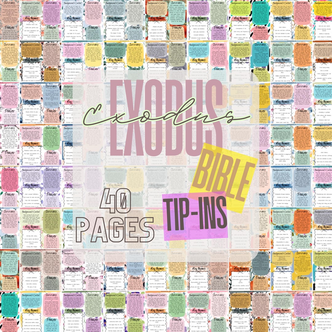 Exodus Bible Journaling Tip-ins | Scripture Study (printable Download ...
