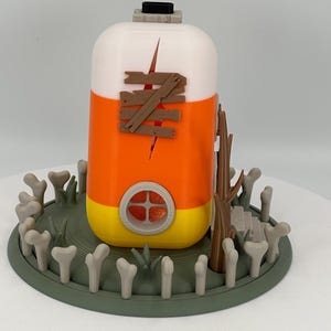 3D Printed Halloween Candy Corn Fairy House - Etsy