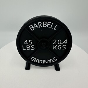 3D Printed Barbell Weight Plate Coaster Set With Stand - Etsy