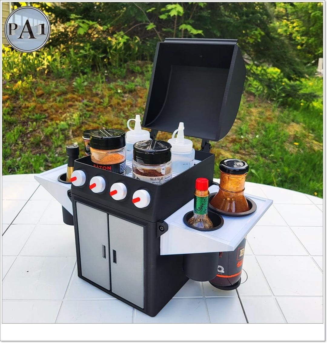 3D Printed BBQ Grill Condiment Holder - Etsy