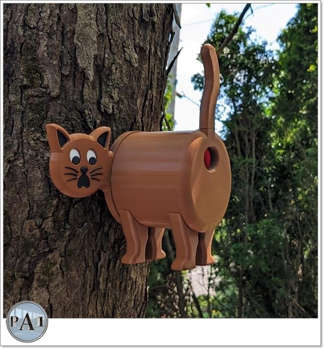 3D Printed Cat Bird House - Etsy